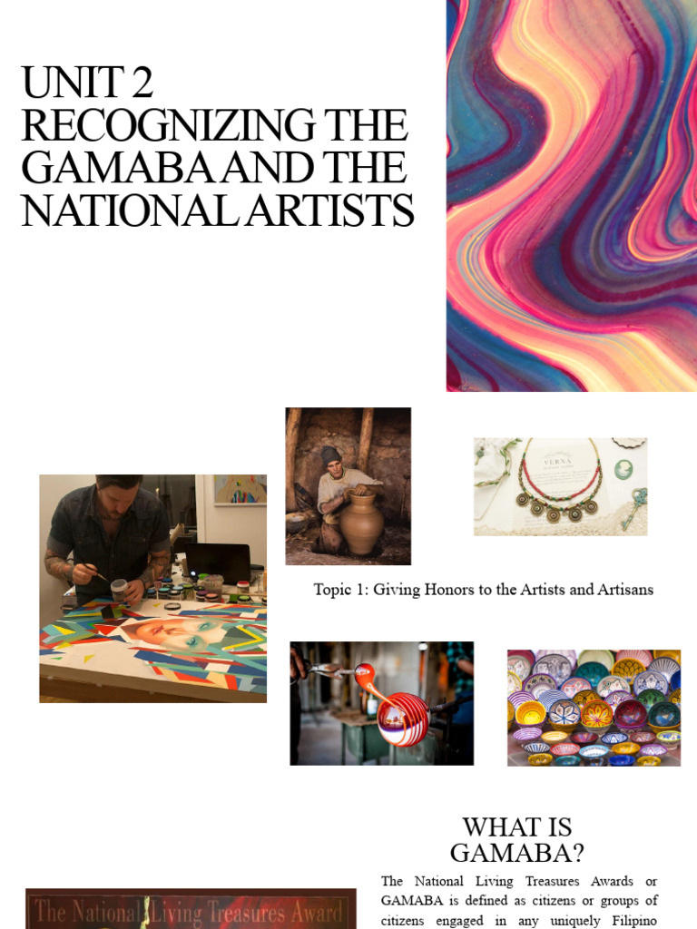 Recognizing The GAMABA and The National Artists | PDF | The Arts | Fine Art