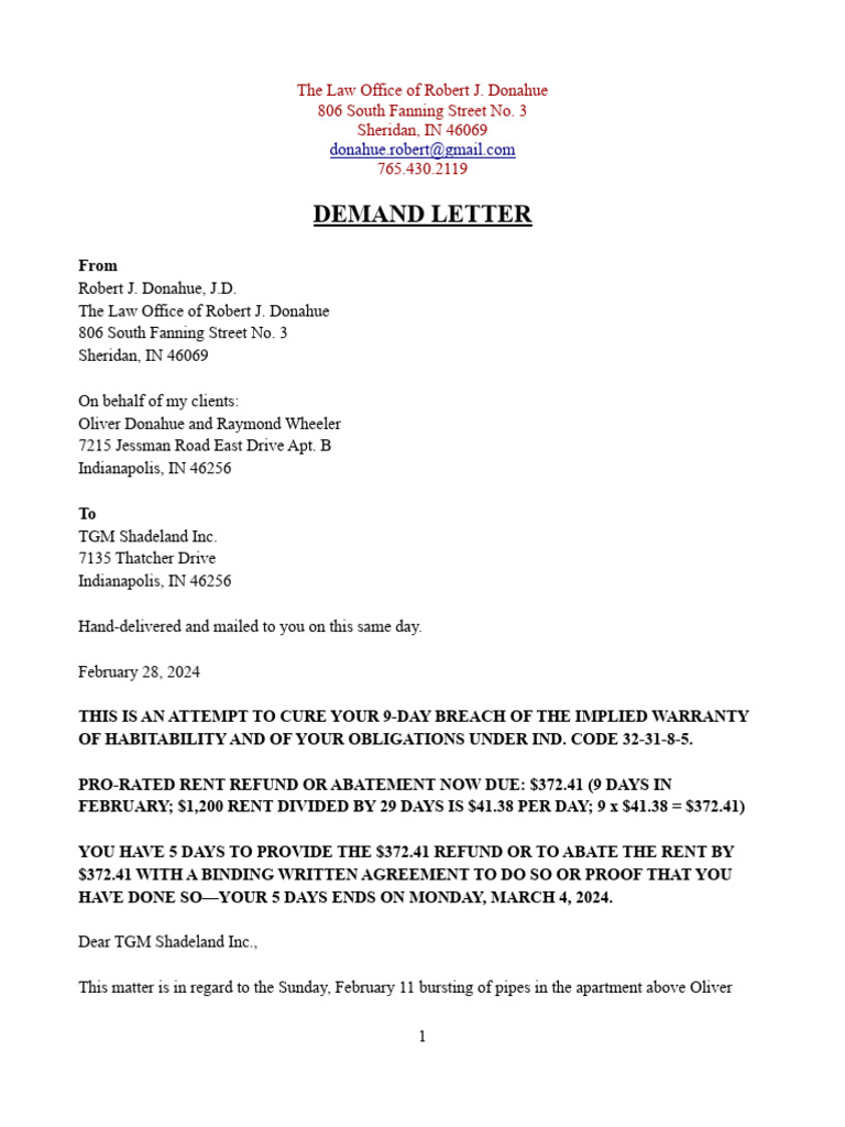 Demand Letter | PDF | Leasehold Estate | Legal Remedy