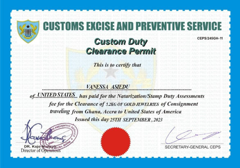 Travelling Permit | PDF