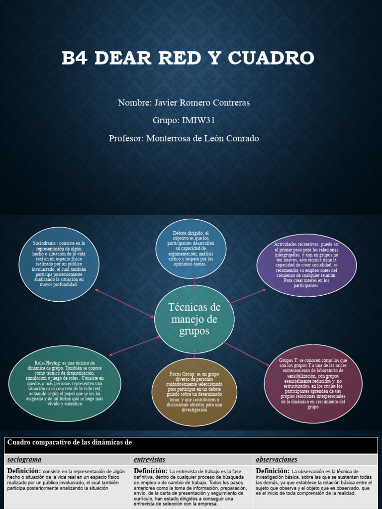 B4 U2 Dear Red y Cuadro | PDF | Comportamiento | Observación