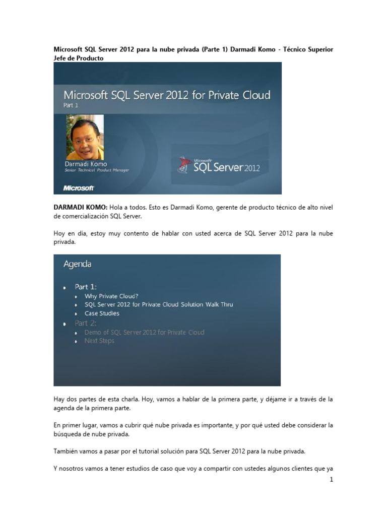 SQL Dentro de La Nuve Privada 2 | PDF | Computación en la nube | Servidor SQL de Microsoft