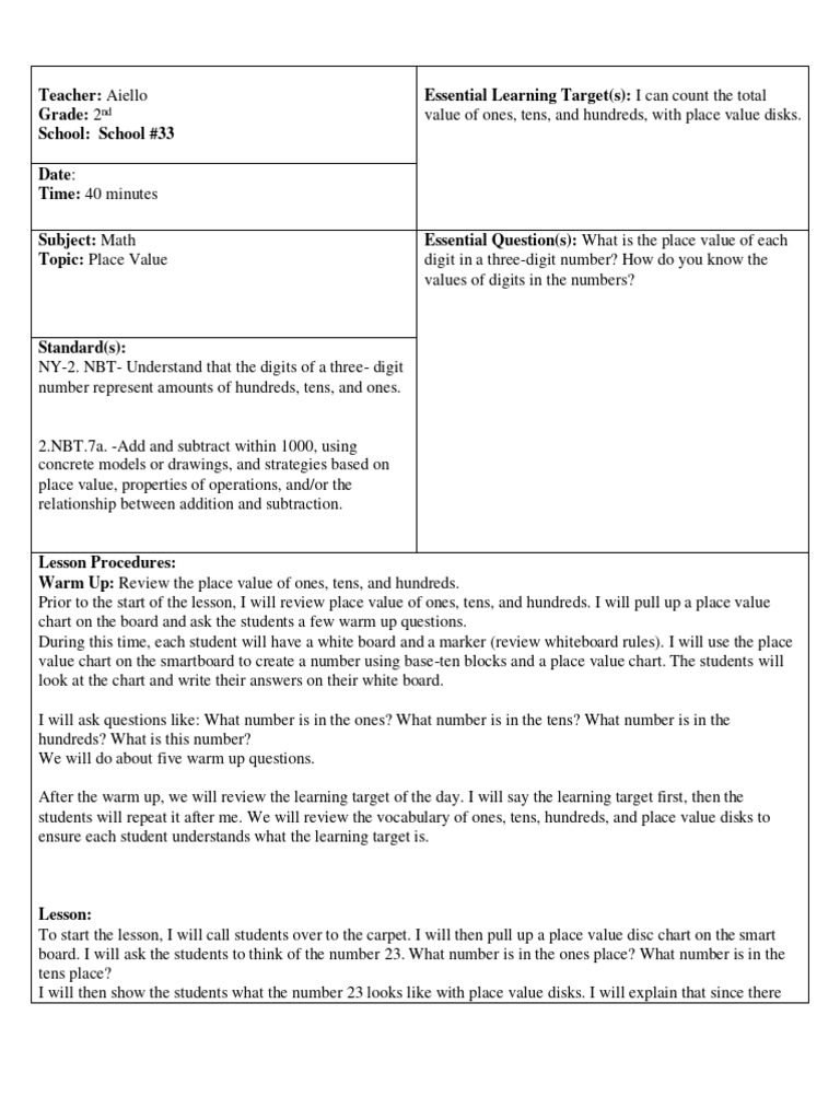 Lesson Plan Example | PDF | Worksheet | Human Communication