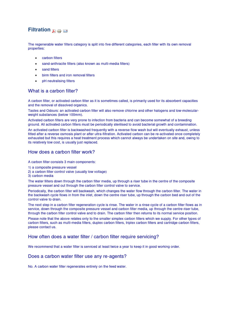 Filtration Process Description | PDF | Filtration | Water Purification
