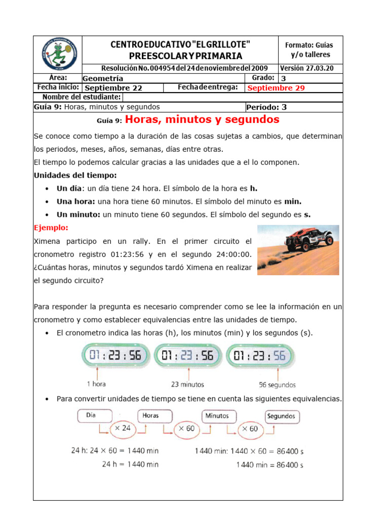 Horas, Minutos y Segundos: Centro Educativo "El Grillote" Preescolar Y ...