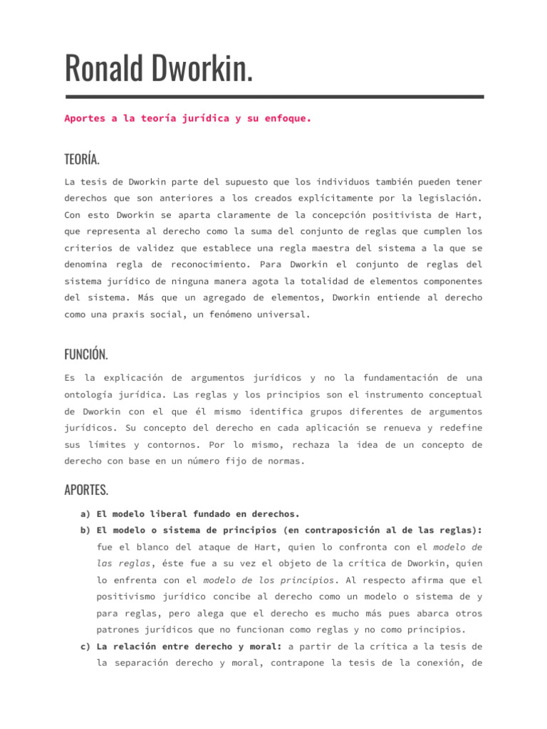 Ronald Dworkin | PDF | Juez | Moralidad
