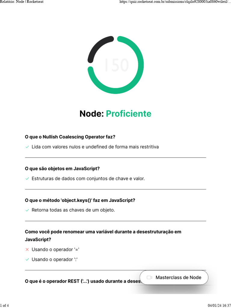 Relatório Node Rocketseat | PDF | Script Java | Função (Matemática)