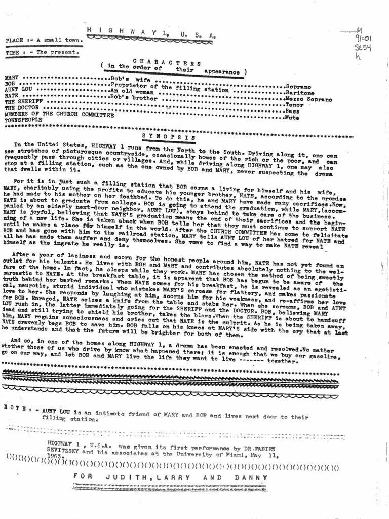 Small Town Drama on Highway 1 | PDF