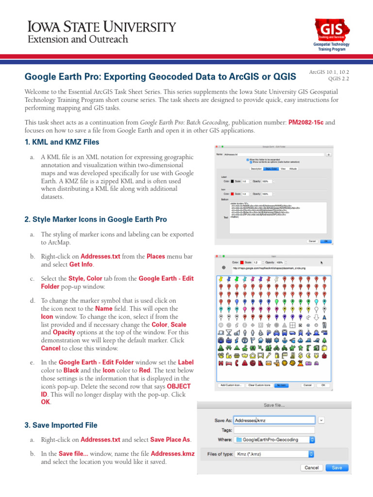 Google Earth Pro: Exporting Geocoded Data To Arcgis or Qgis: 1. KML and ...