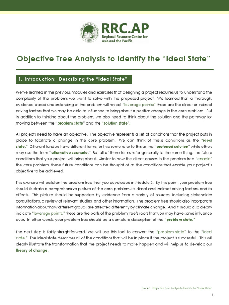 Objective Tree Analysis Pdf Concept Cognition