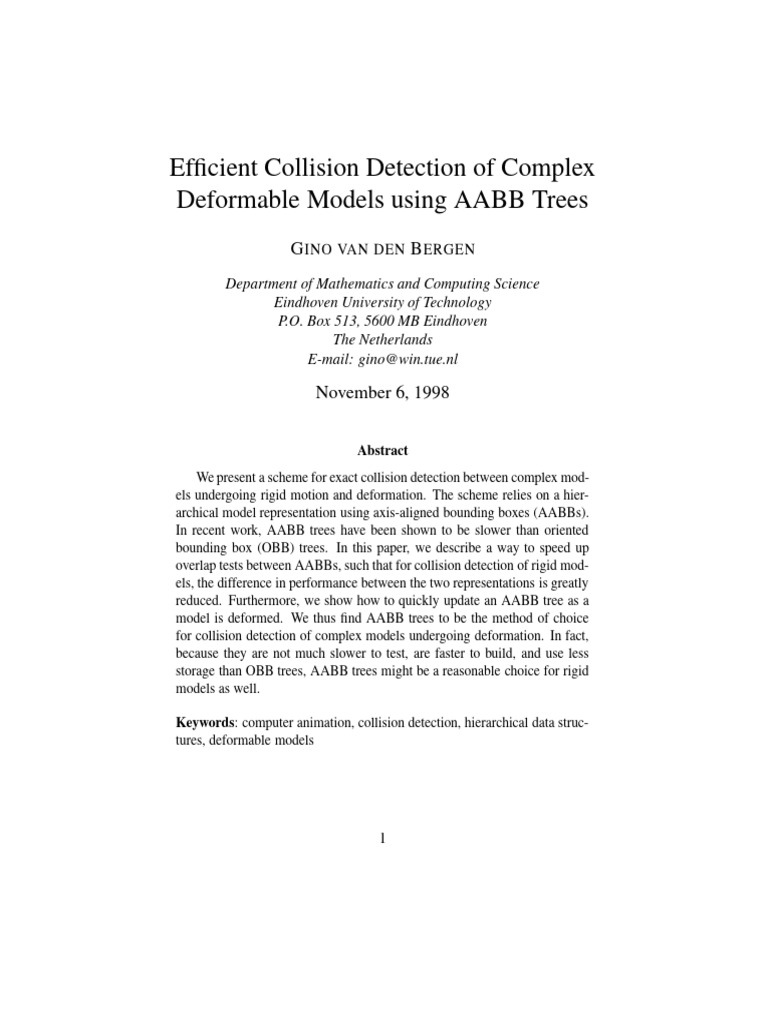 Jgt98deform AABB | PDF | Geometry