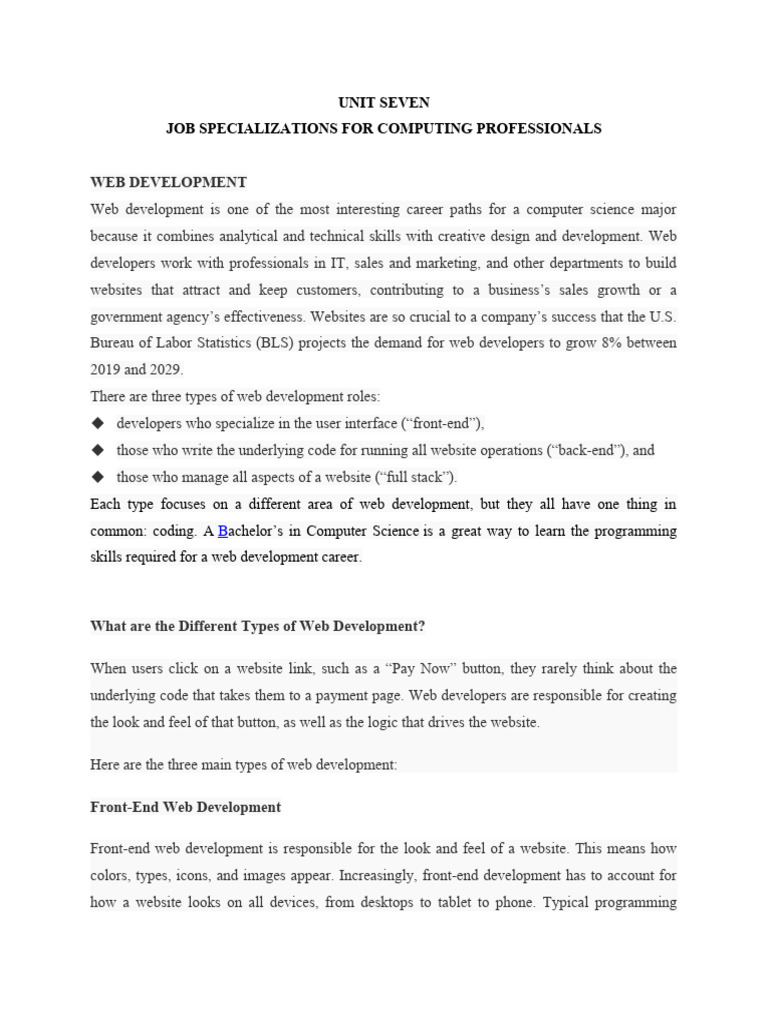 Week 8 | PDF | Web Development | Programmer