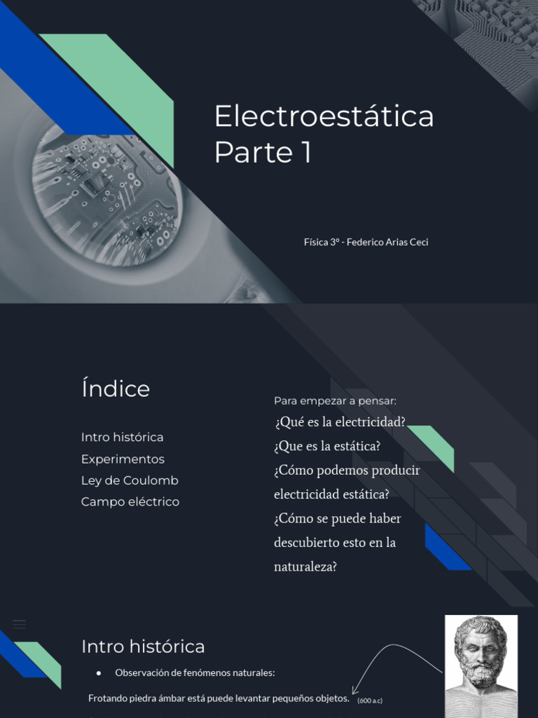 Introducción a la Electroestática | PDF | Electrostática | Ciencia de ...