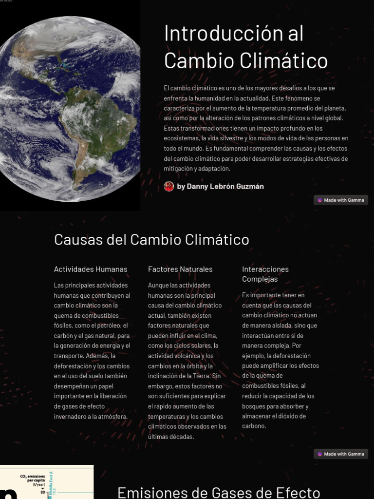 Introduccion Al Cambio Climatico | PDF | Gases de efecto invernadero | Mitigación del cambio ...