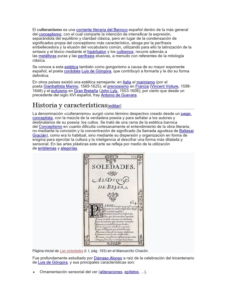 Cultismo | PDF | Literatura española | Literatura en español