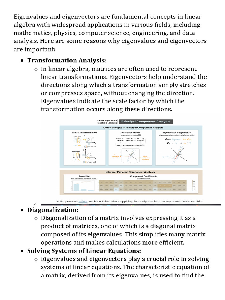 Eigenvalues and Eigenvectors Are Fundamental Concepts in Lin | PDF ...