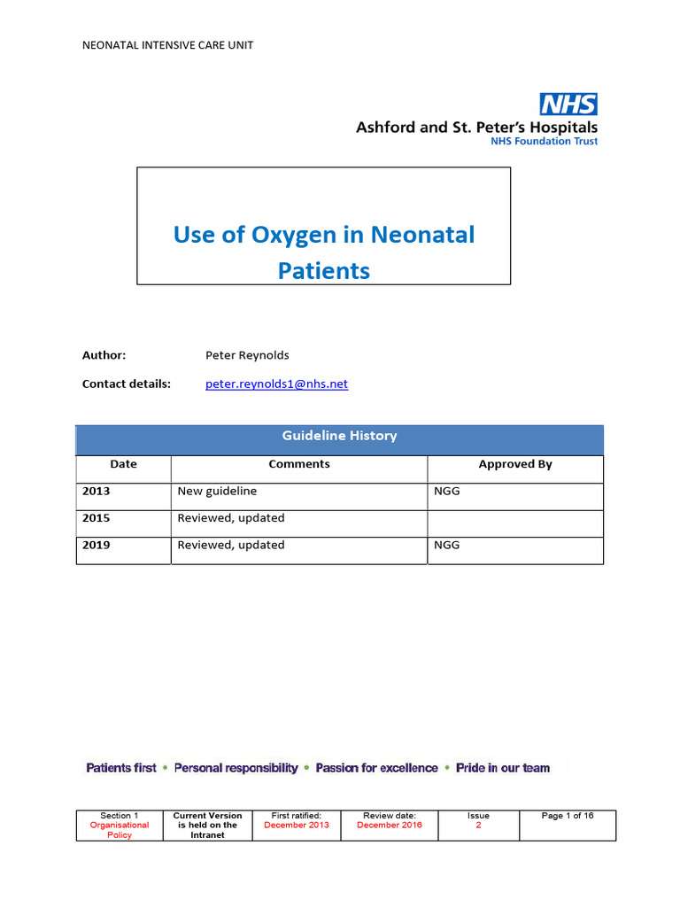 2019 - Protocolo NHS | PDF | Neonatal Intensive Care Unit | Infants