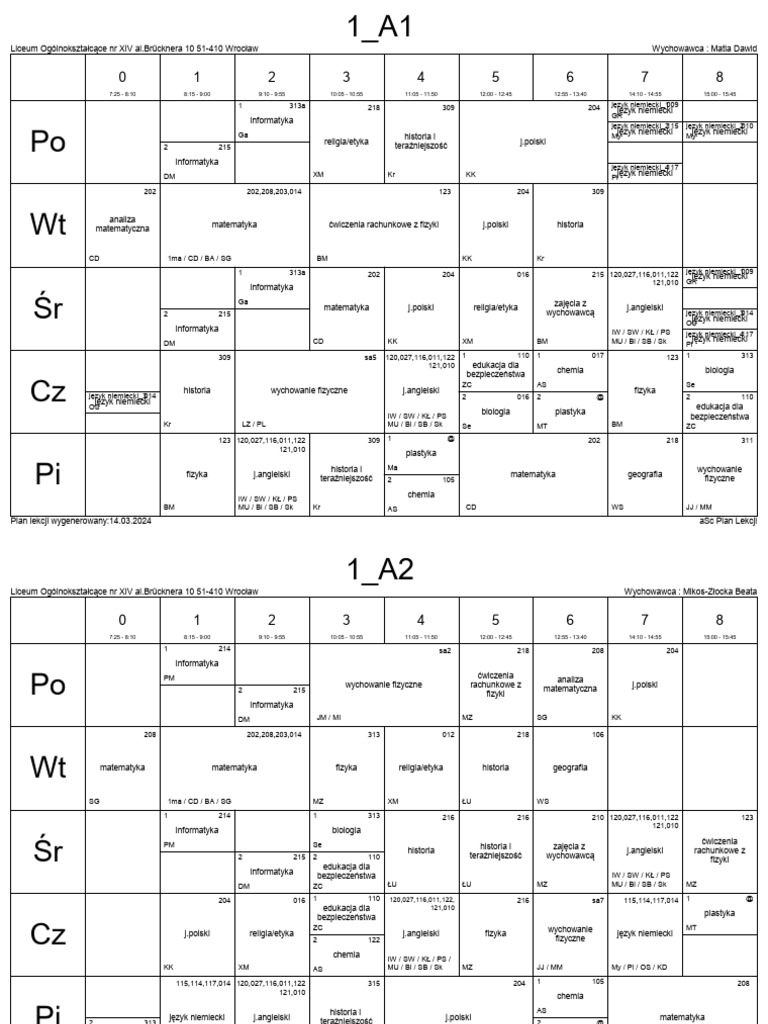 plan klas 18.03 | PDF