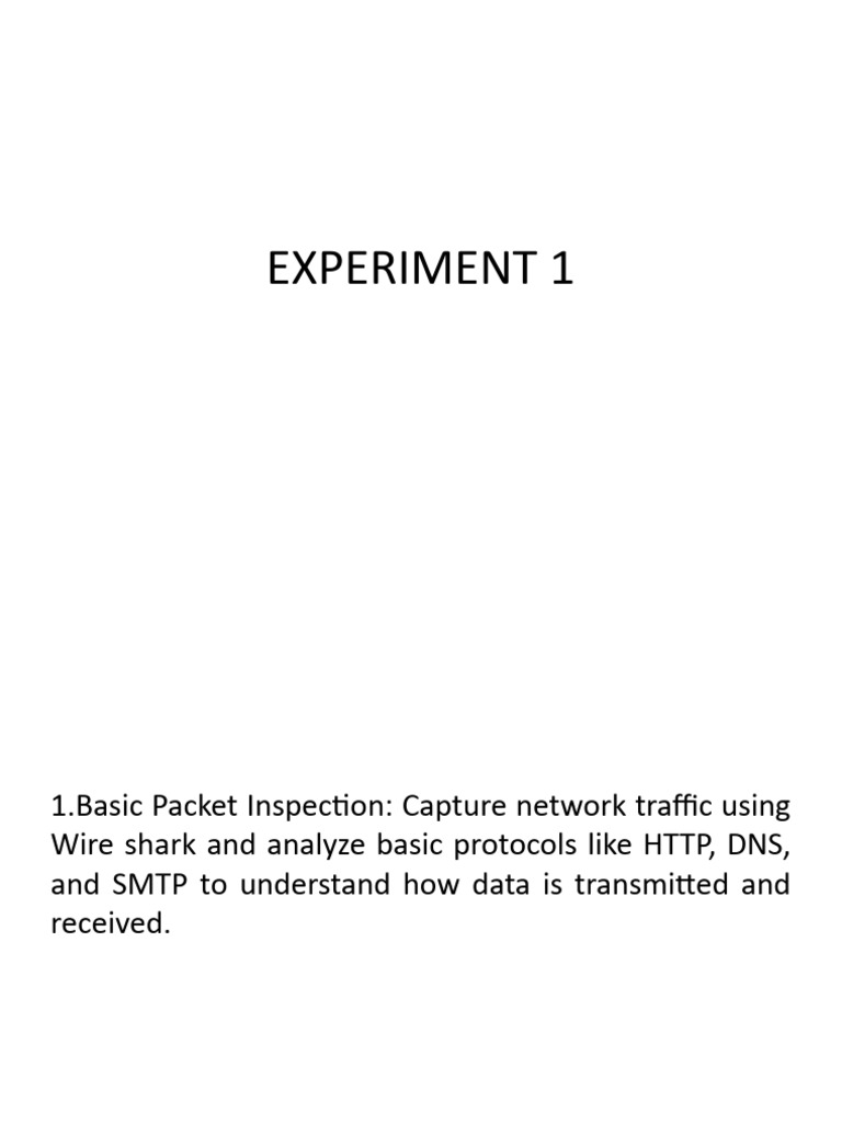 Experiment 1 | PDF | Port (Computer Networking) | Internet Protocols