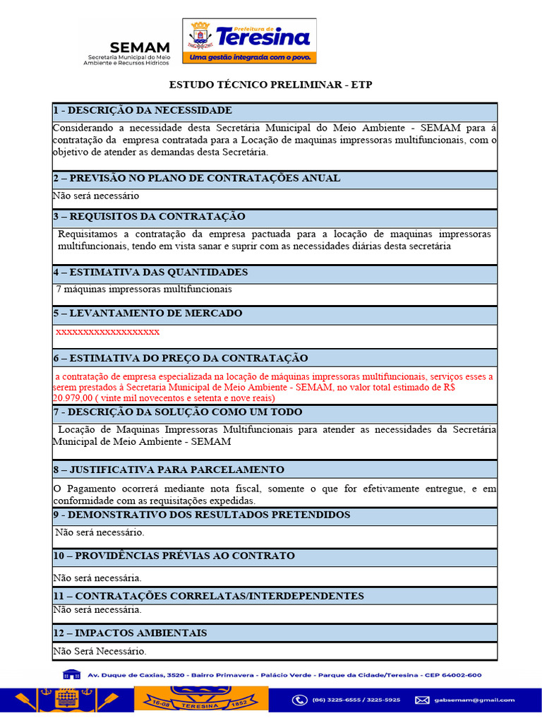 ESTUDO TÉCNICO PRELIMINAR - ETP Atualizado | PDF