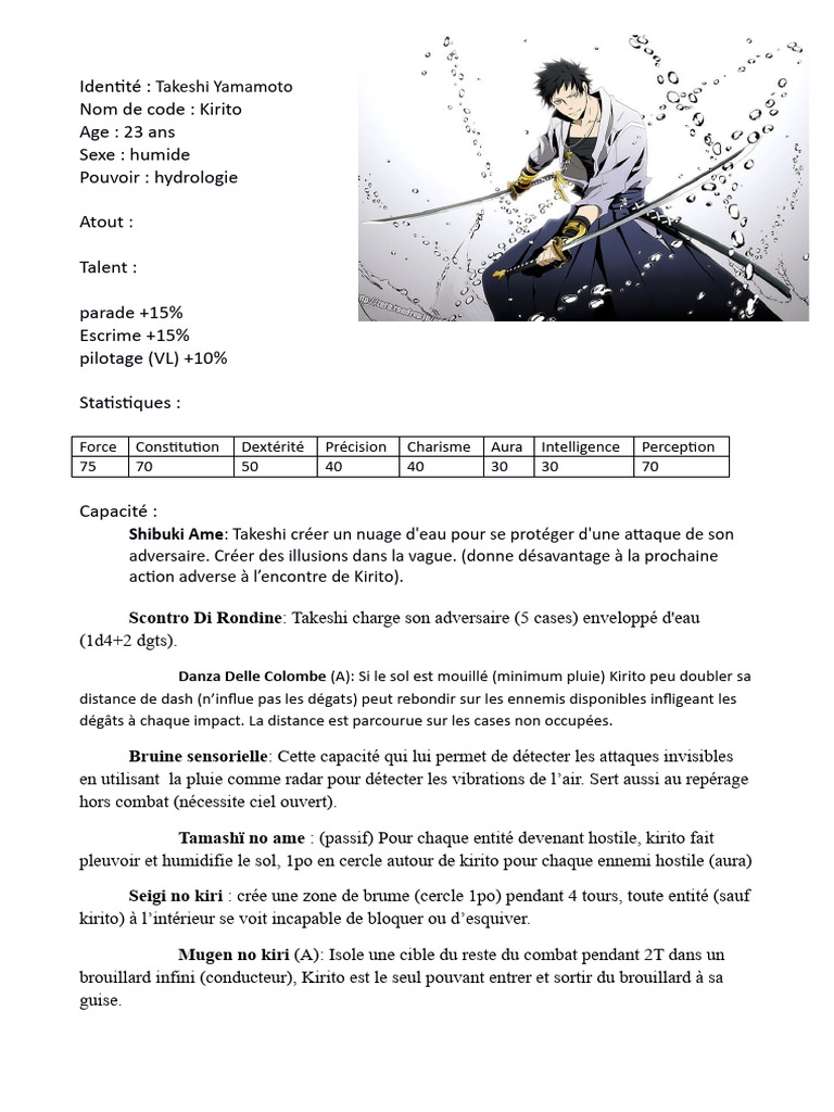 Kirito: Maître de l'Hydrologie | PDF