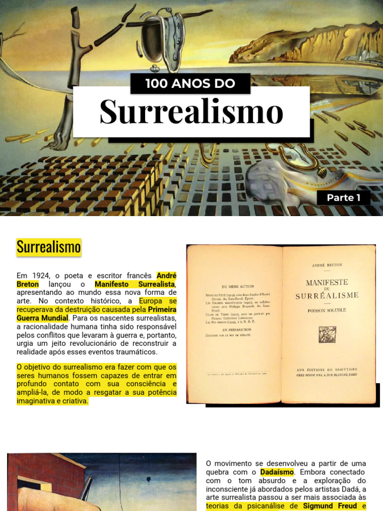 100 Anos do Surrealismo - Parte 1 | PDF | Surrealismo | Mente inconsciente