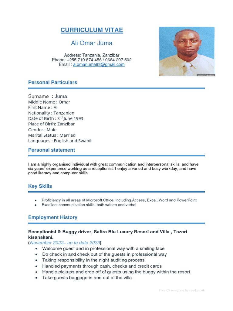Ali's CV Update | PDF