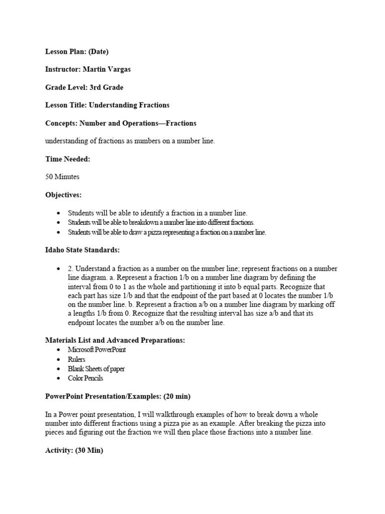 3rd grade math lesson plan | PDF | Numbers | Mathematics