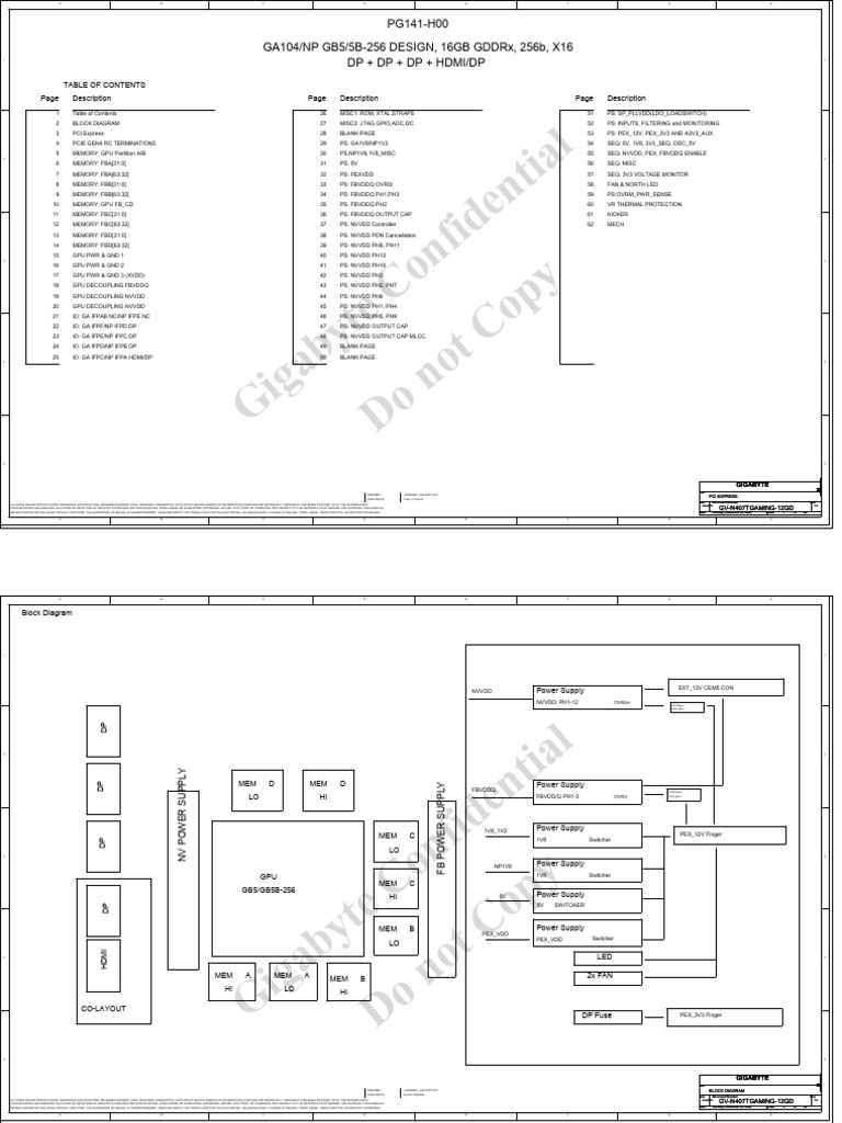 GV-N407TGAMING-12GD_1.0_schematic_NP | PDF | Computer Engineering | Computer Hardware