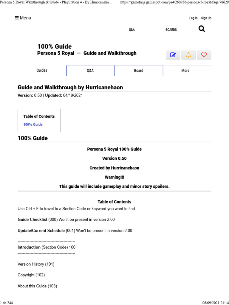 Persona 5 Royal Walkthrough & Guide - PlayStation 4 - By Hurricanehaon ...