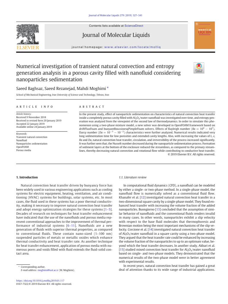 Numerical Investigation Of Transient Natural Convection And Entropy
