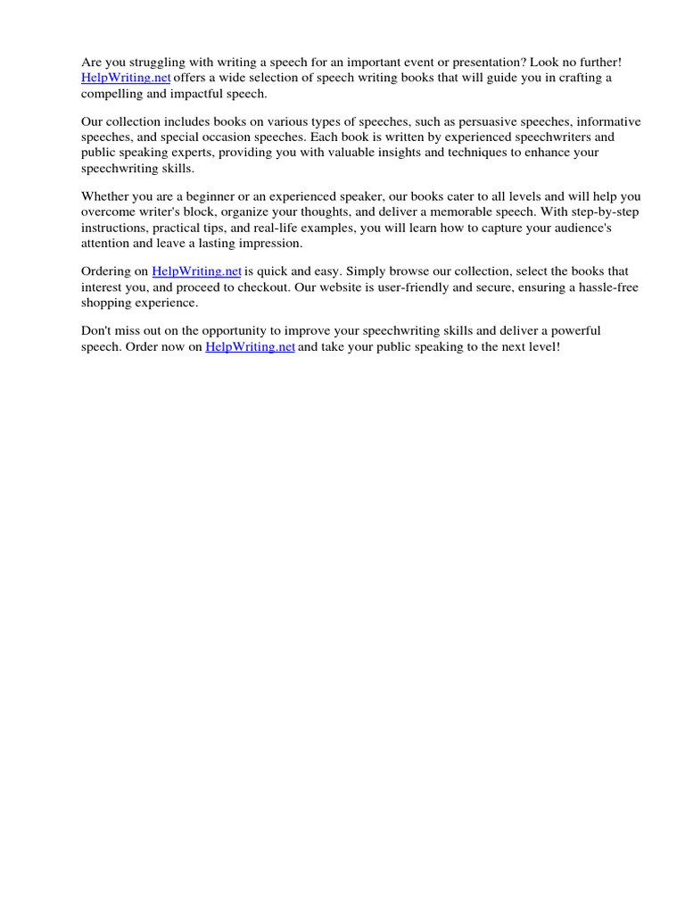 Speech Writing Books Pdf Nonverbal Communication Communication