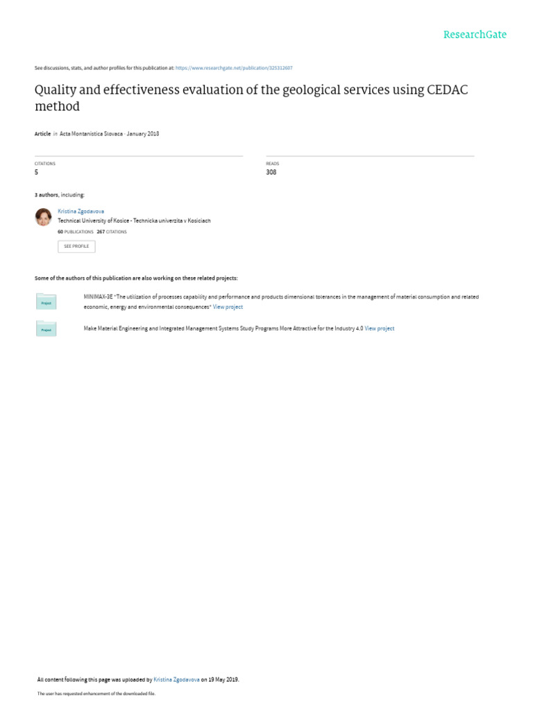 QualityandEvaluationofGeoServices CEDAC Final | PDF | Performance Indicator | Evaluation