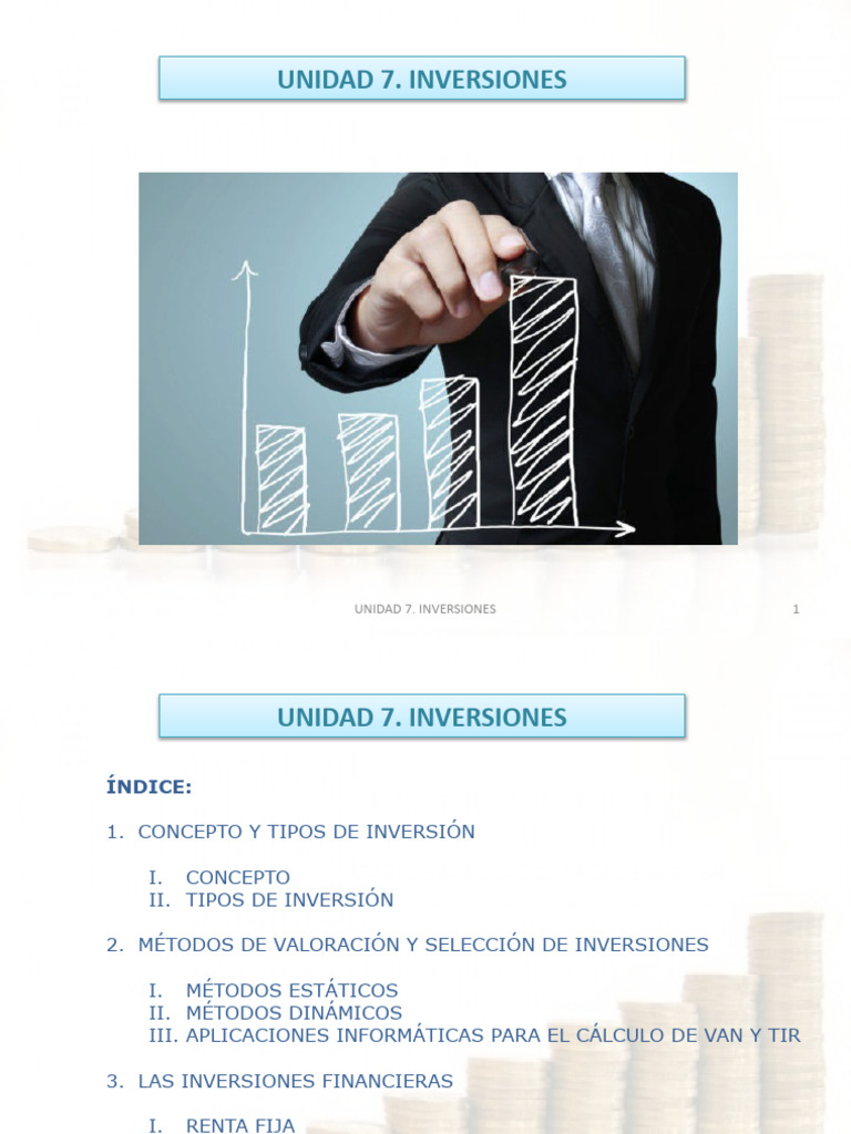 Unidad 7. Inversiones | PDF | Compartir (Finanzas) | Inversiones