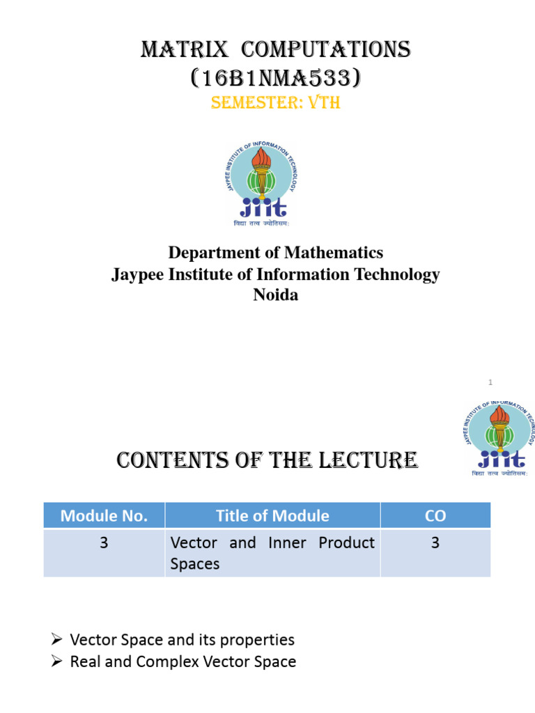 Lec 14 - Vector Space | PDF | Vector Space | Matrix (Mathematics)
