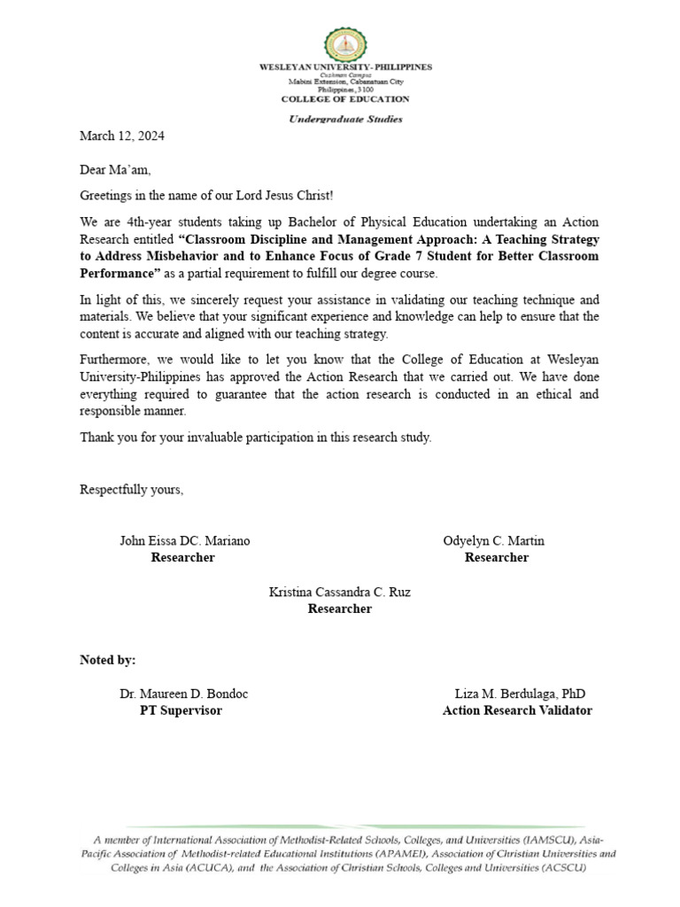 Letter Fo Validator | PDF | Disciplines | Behavior Modification