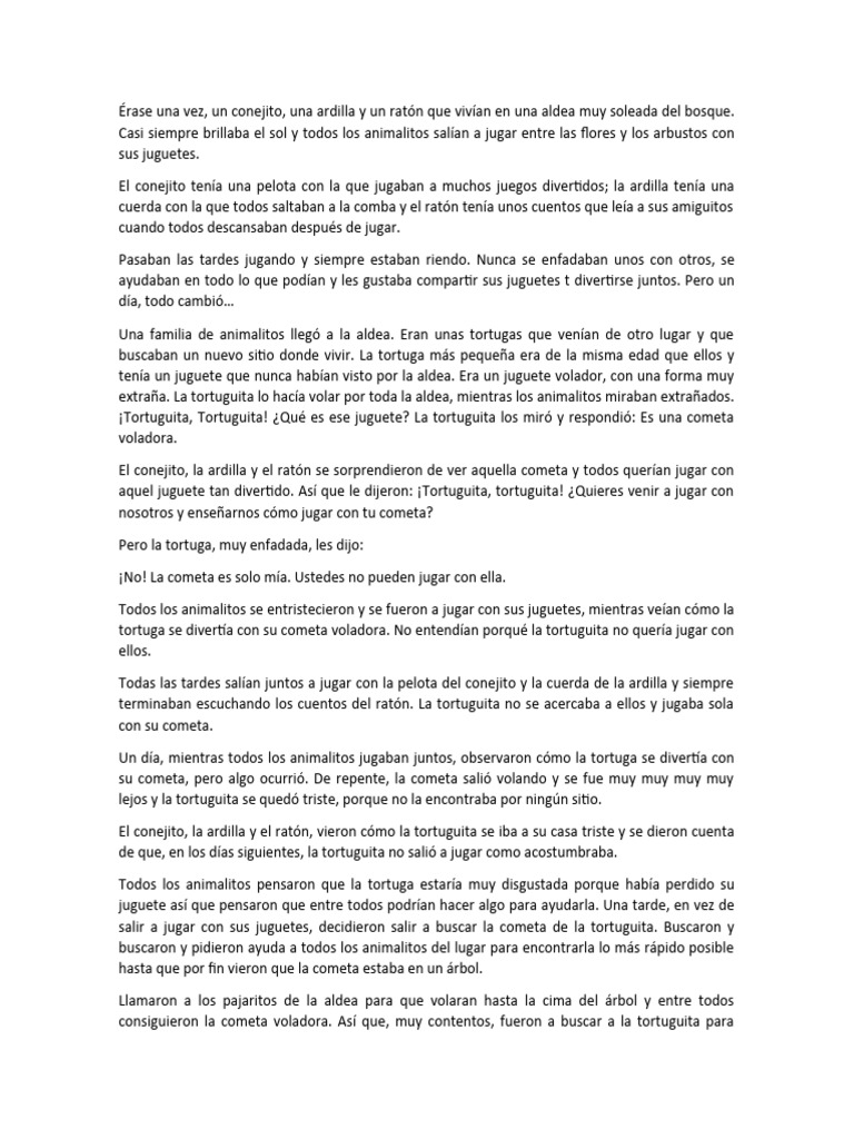 La Tortuguita y Los Animalitos. | PDF | Arte