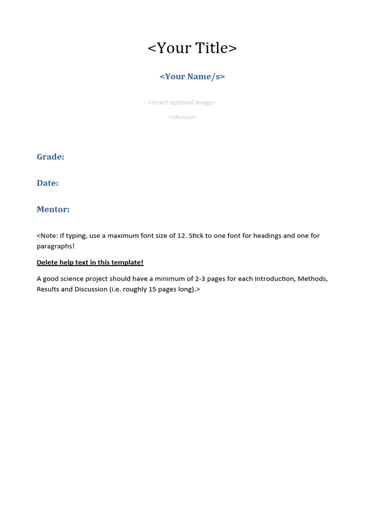 Scientific Method Report Template | PDF | Hypothesis | Scientific Method
