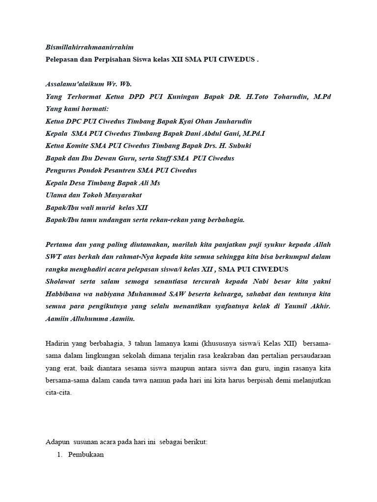 Script MC New Edit 2022 | PDF