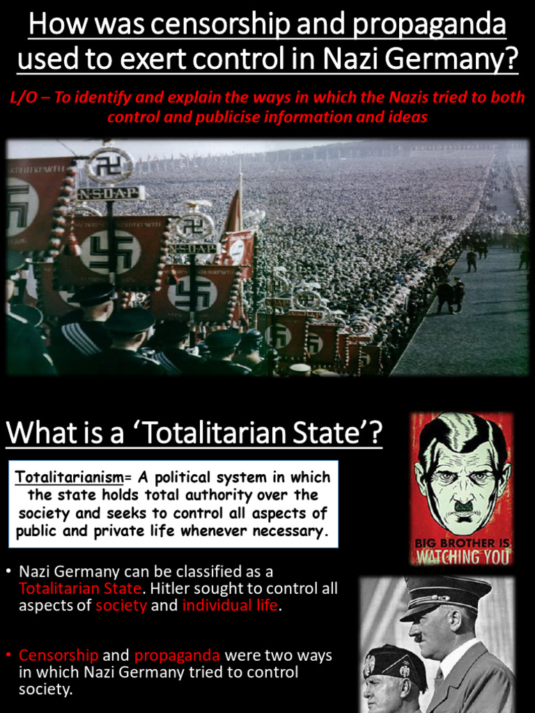 Nazi Germany's Censorship and Propaganda | PDF | Nazi Germany | Joseph ...