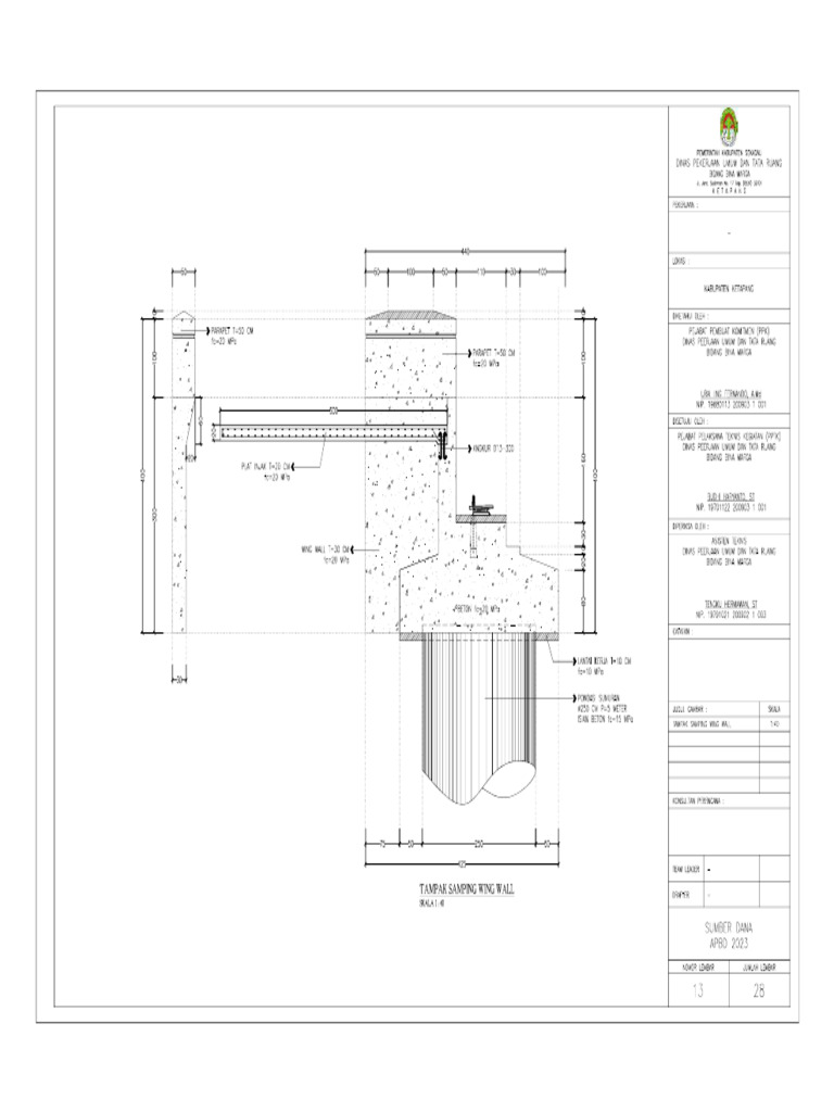 1.gambar Wingwall | PDF