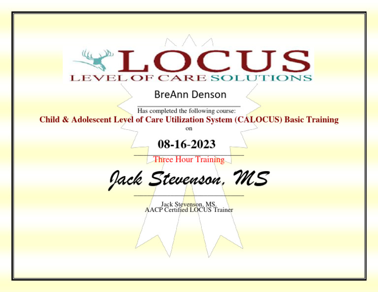 A Calocus - Training Certification | PDF | Business
