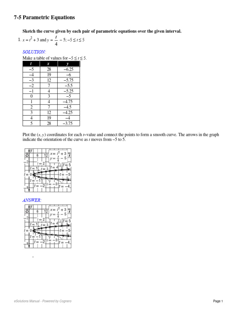 Parametric Assignment | PDF | Coordinate System | Equations