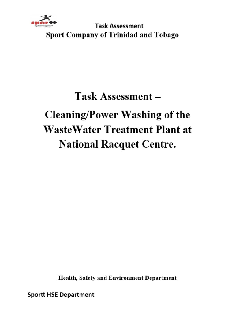 TA - Power Washing of The Waste Water Treatment Plant at NRC | PDF ...