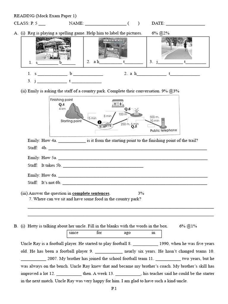 P5 English Mock Exam Paper 1 | PDF