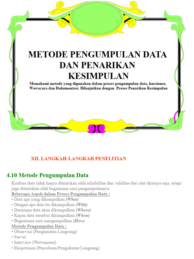 Metode Pengumpulan Data | PDF | Karier & Perkembangan