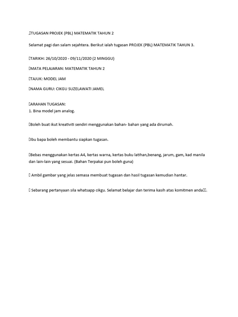 ?tugasan Projek | PDF