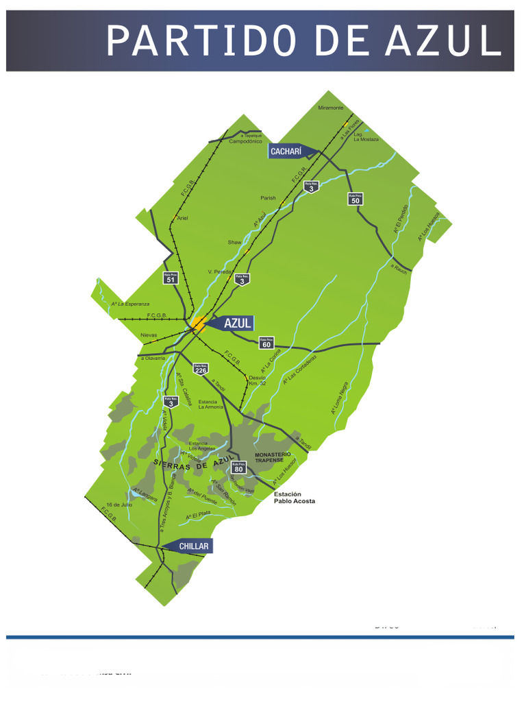 Mapas Azul - Ciudad y Partido 2012 | PDF