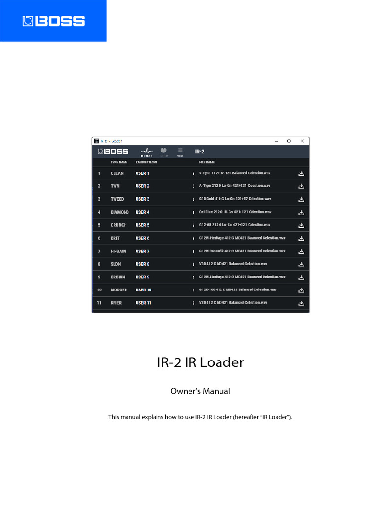 IR-2 IR Loader User Manual | PDF | Amplifier | Computer File