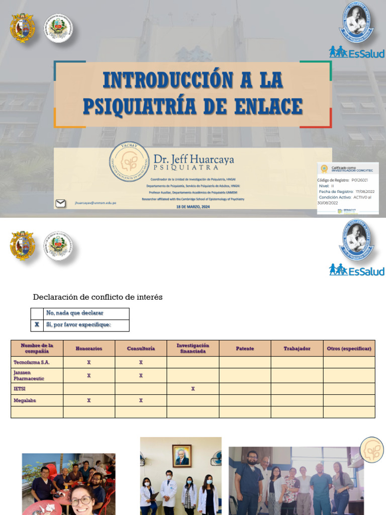 Psiquiatría de Enlace Salud Mental Unmsm | PDF | Psiquiatría ...