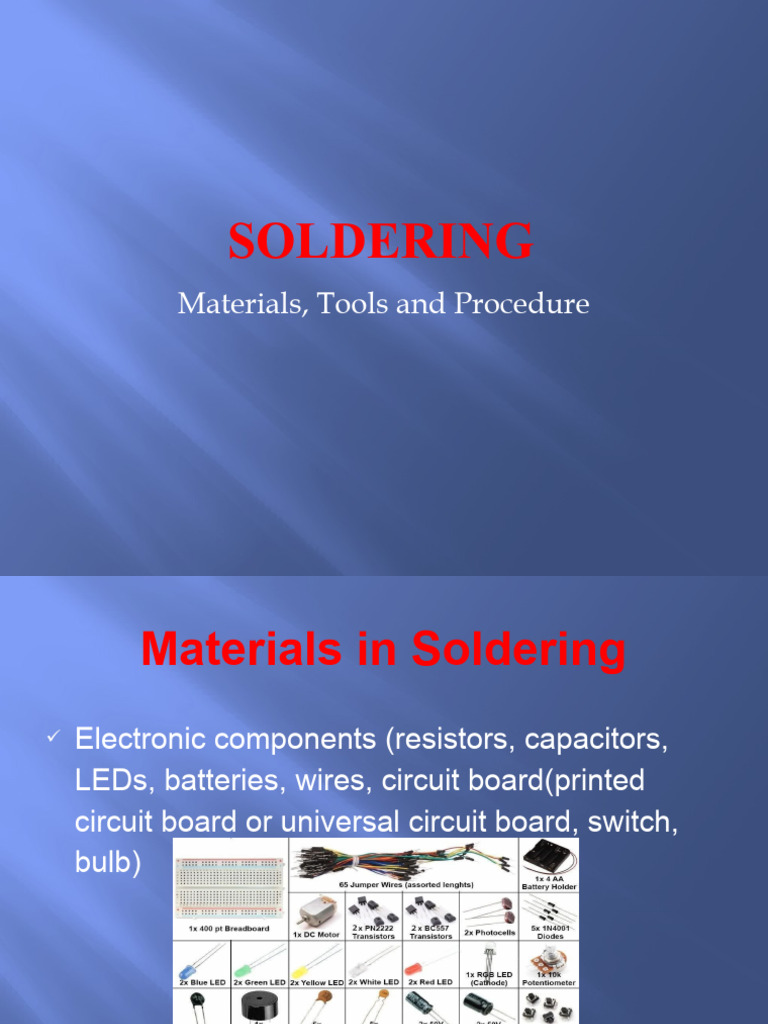 4th Quarter Week 7 Soldering | PDF